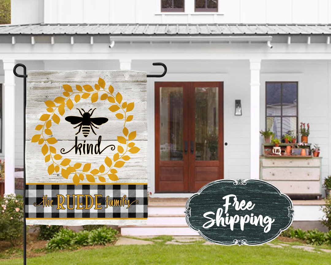 Rustic Garden Flag, Positive Vibes Flag, Motivational Garden Flags, Be ...