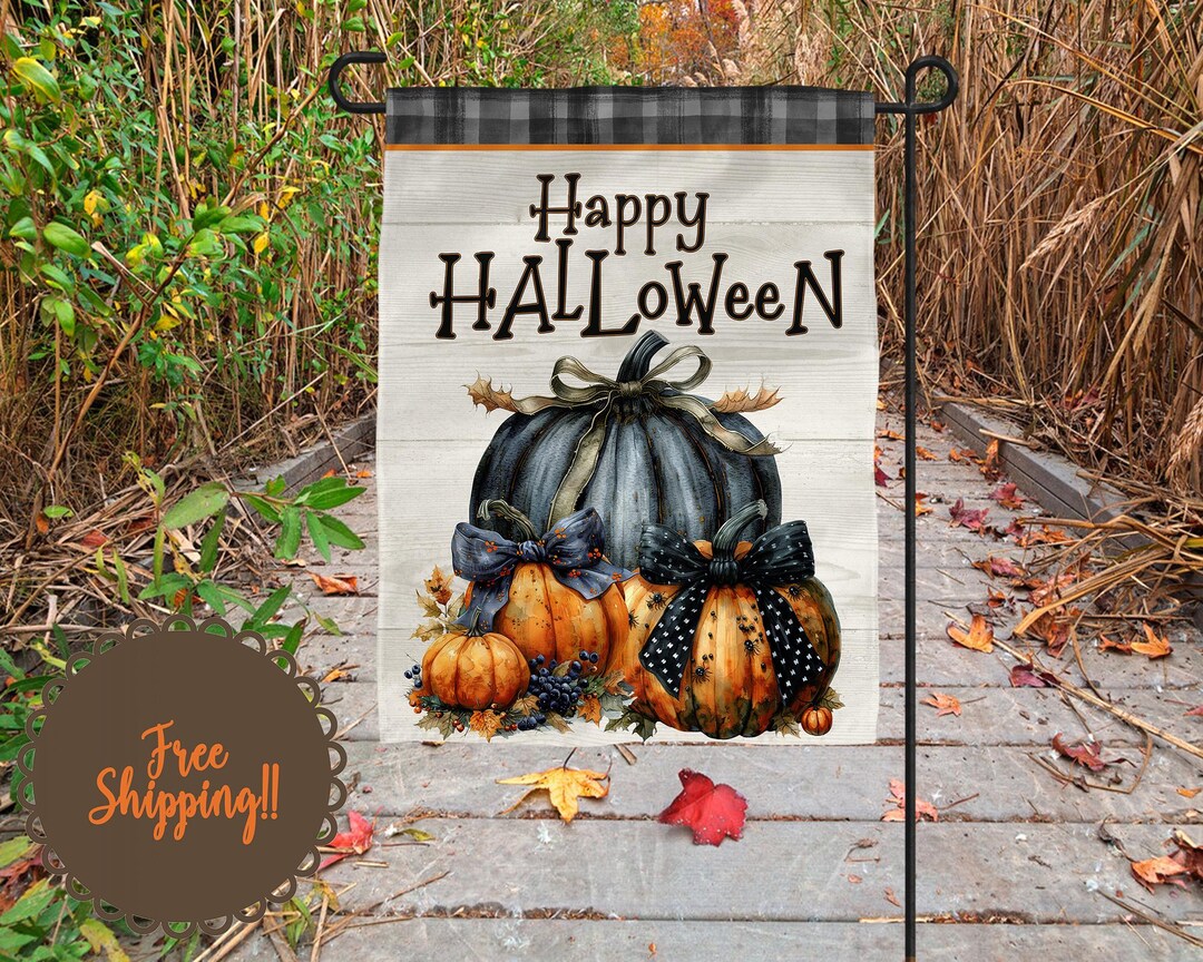 Garden Flag for Fall Personalized Garden Flags Halloween Garden Flag ...