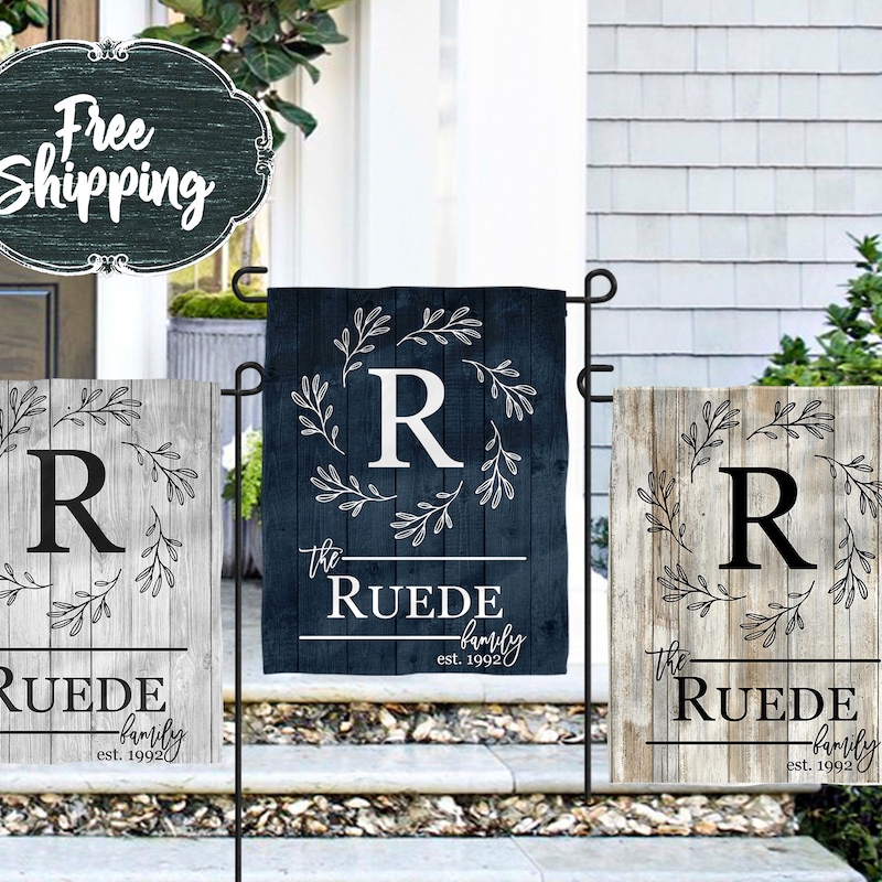 Monogrammed Flags - Etsy