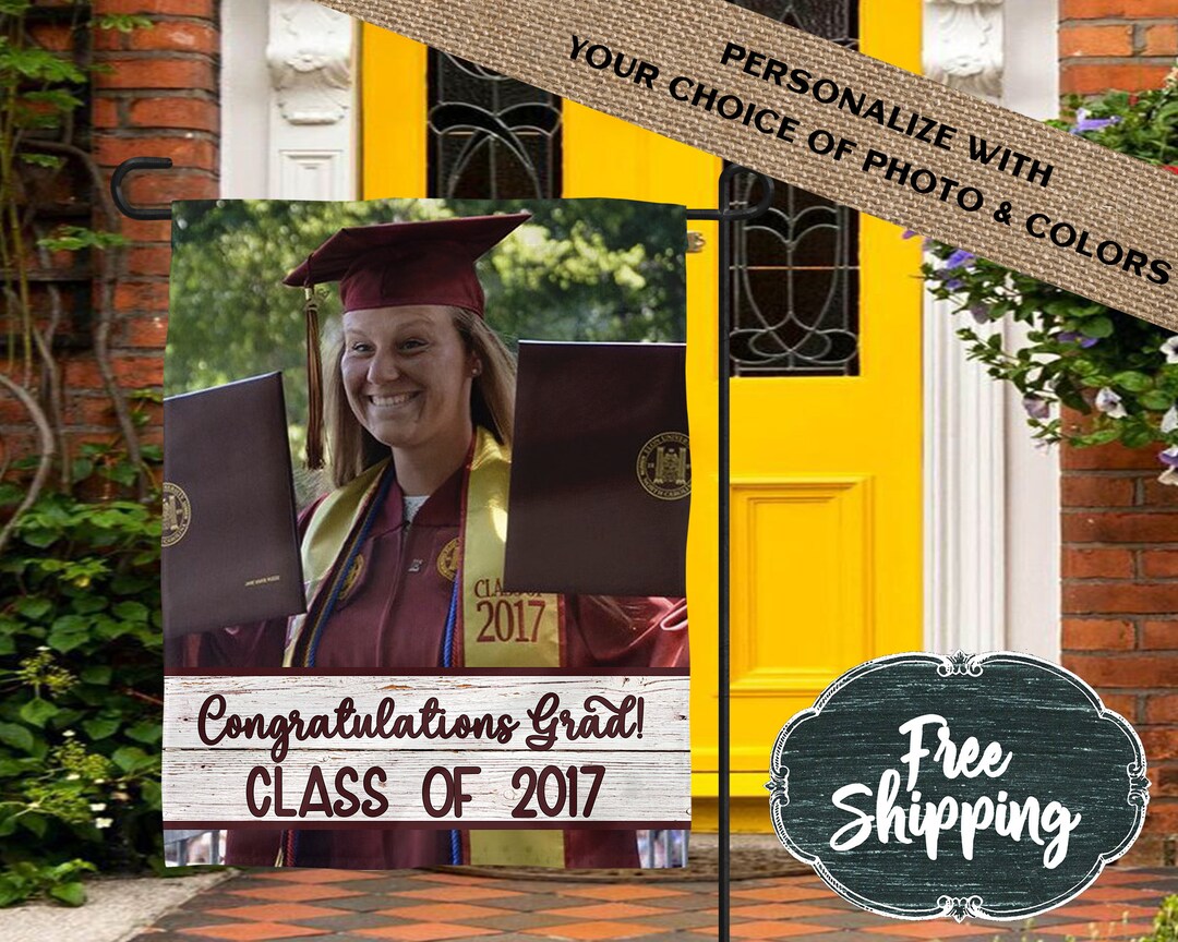 Personalized Picture Graduation Garden Flag Grad Flag - Etsy