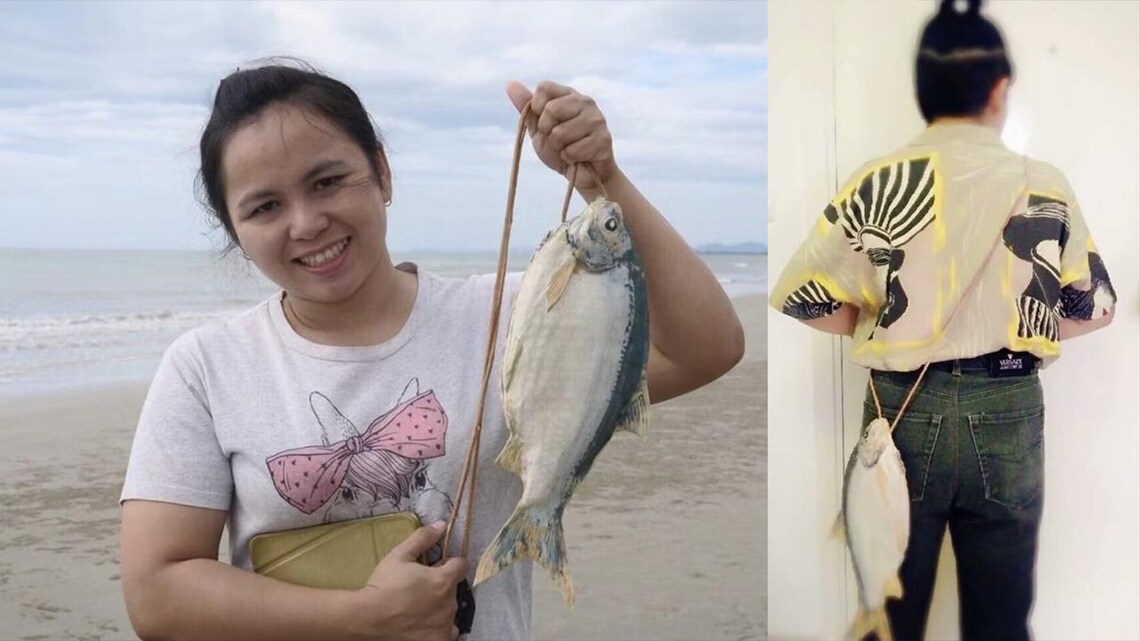 Handmade Rubber Carp Fish Bag: Shoulder or Clutch - Etsy