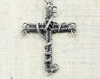 Handmade Wire Cross Necklace - Etsy