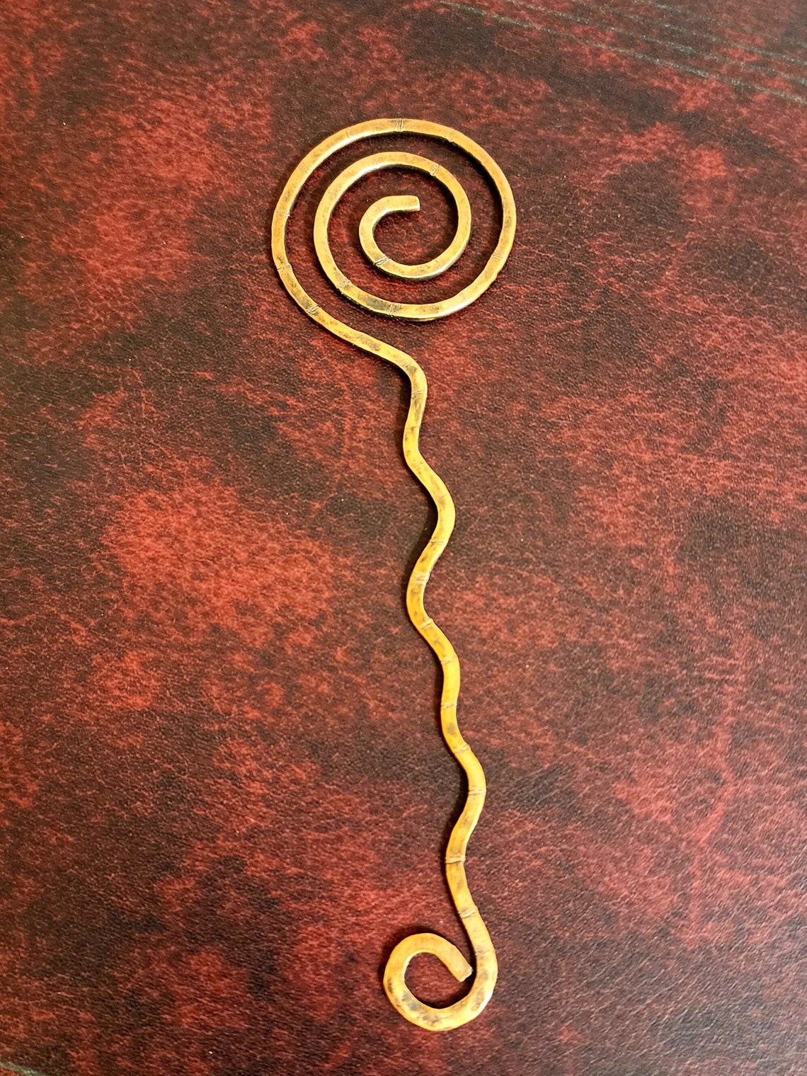 Copper Spiral Bookmark, Handmade Wire Book Mark, Reading Accessory ...