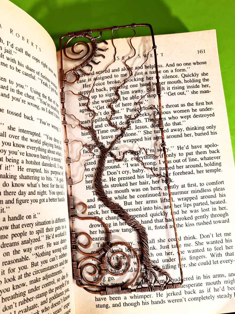Copper Wire Wrap Tree of Life With Sun Bookmark Copper Book | Etsy