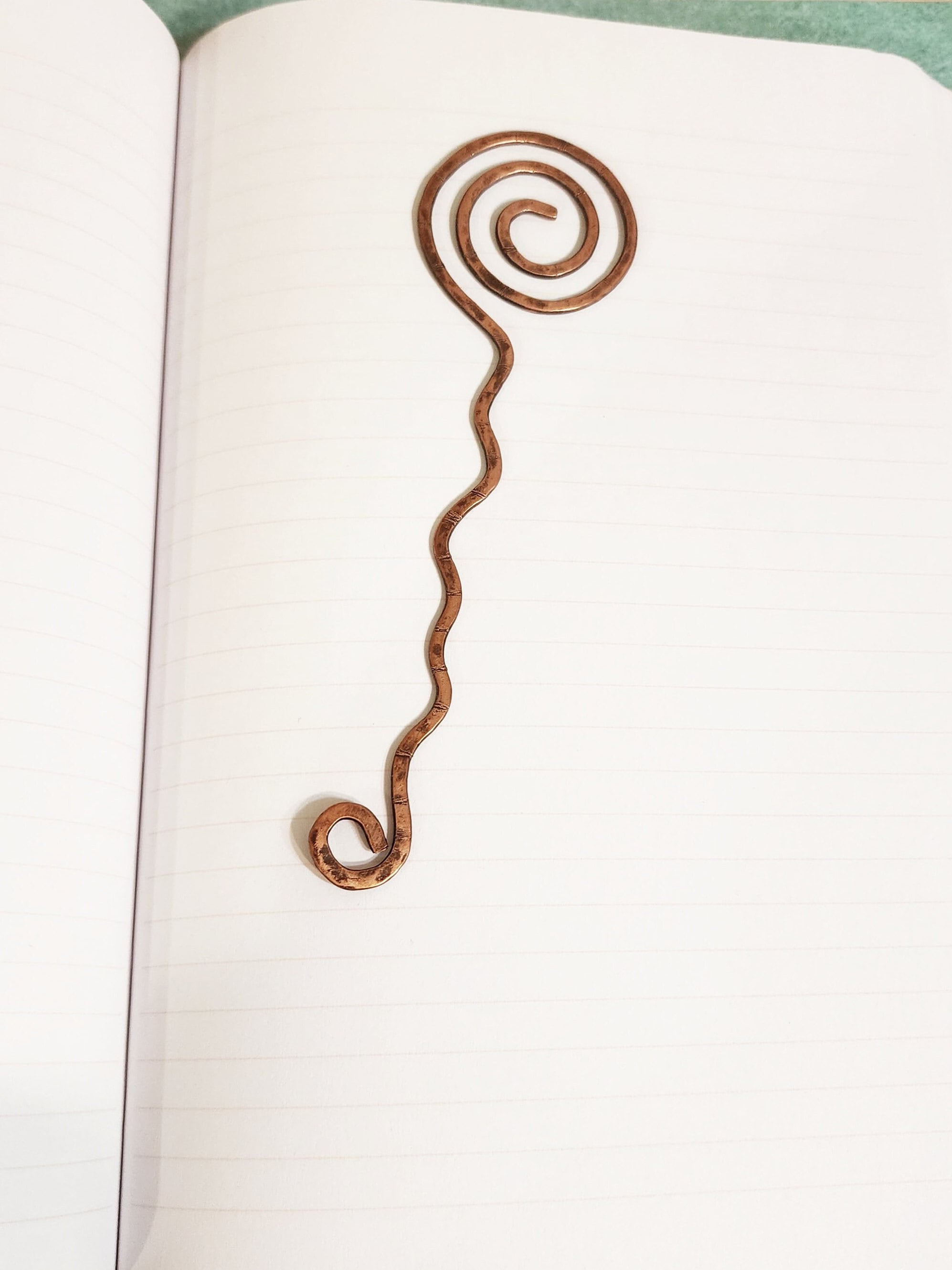 Copper Spiral Bookmark, Handmade Wire Book Mark, Reading Accessory ...