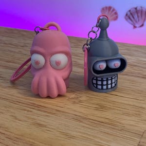Futurama Bender Zoidberg Keychain - Etsy
