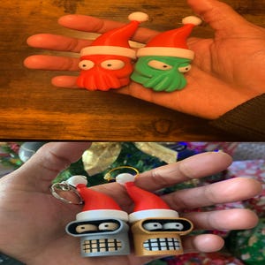 Futurama Bender Zoidberg Keychain - Etsy