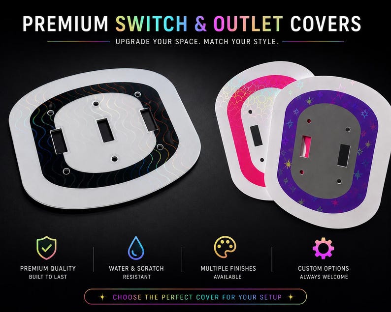 Holographic Light Switch & Outlet Covers | Fully Customizable Wall ...