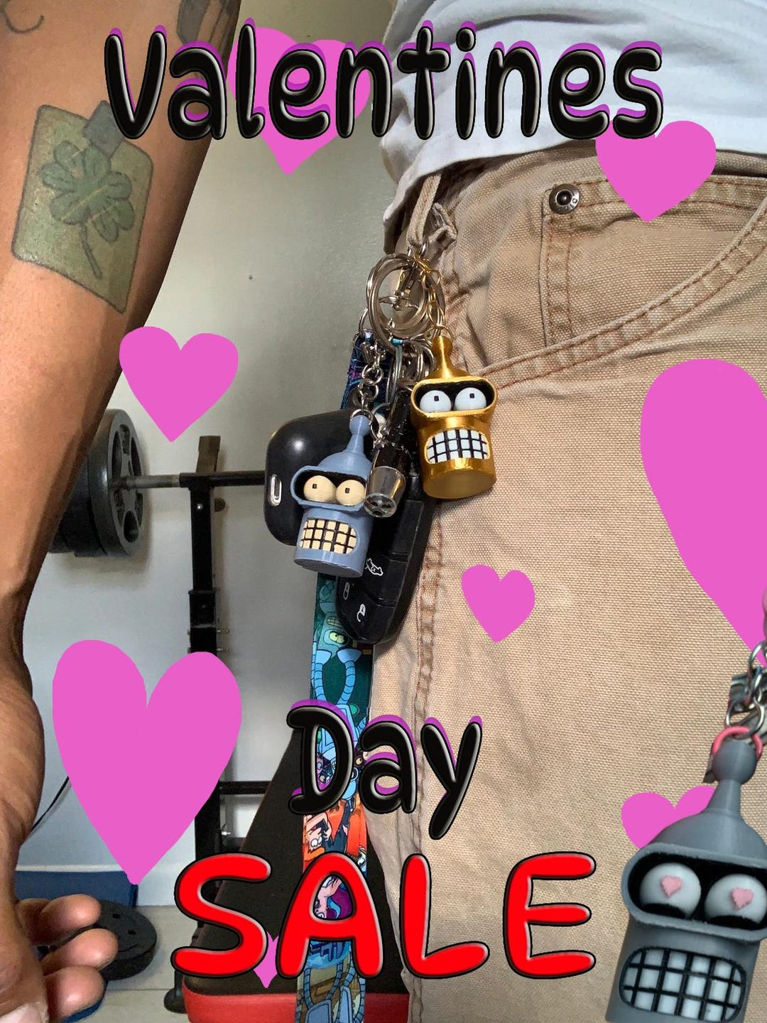 Futurama Bender Zoidberg Keychain - Etsy