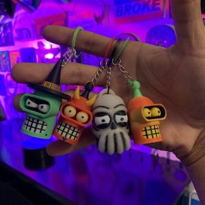 Futurama Bender Zoidberg Keychain - Etsy