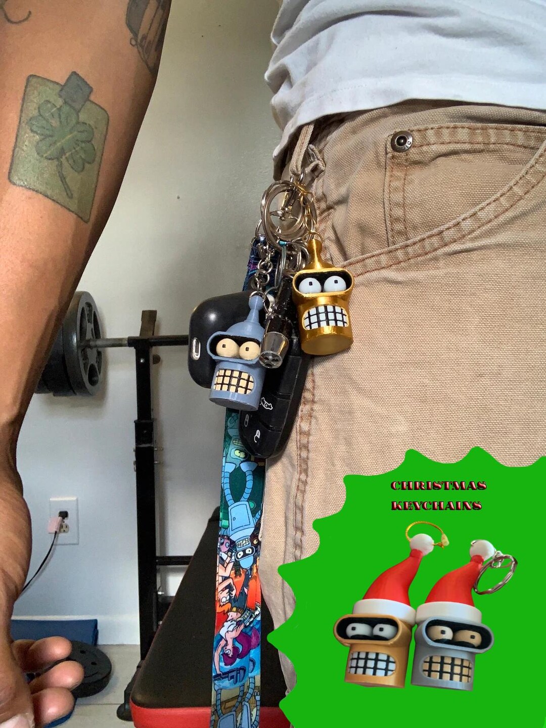 Futurama Bender Zoidberg Keychain - Etsy