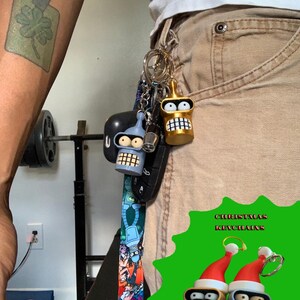 Futurama Bender Zoidberg Keychain - Etsy