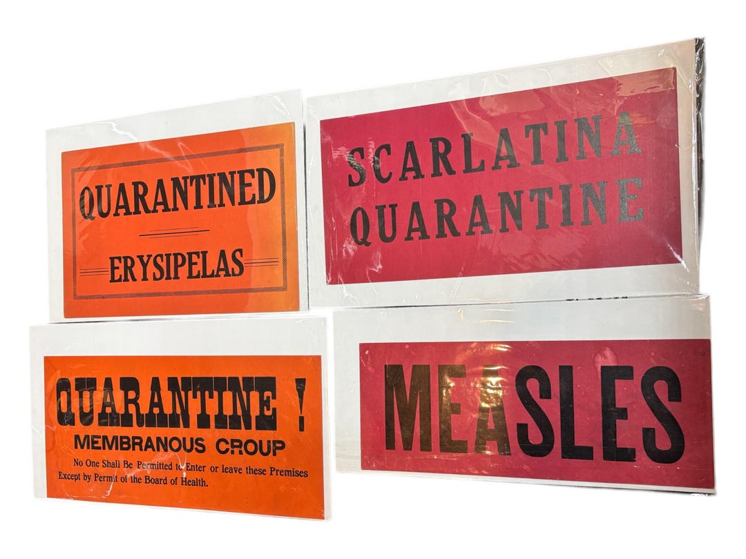 Vintage Quarantine Signs (choice) - Etsy
