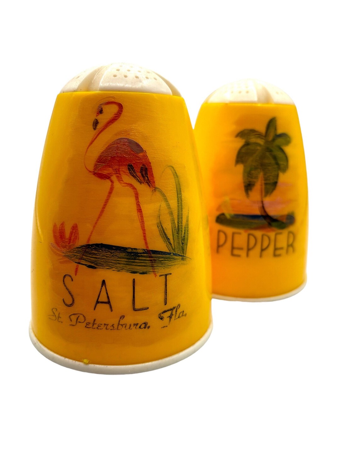 Vintage Flamingo Salt & Pepper Shakers - Souvenir of St Petersburg ...