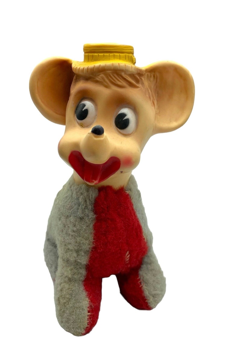 Vintage Rubber Face Mouse Plushie by Rozel - Etsy