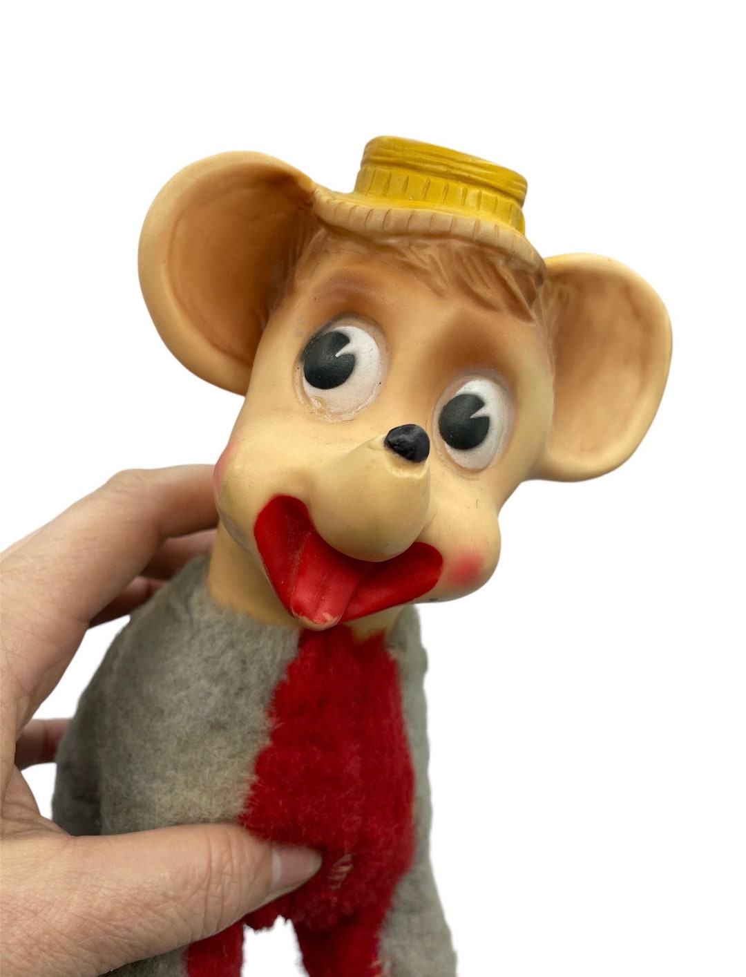 Vintage Rubber Face Mouse Plushie by Rozel - Etsy