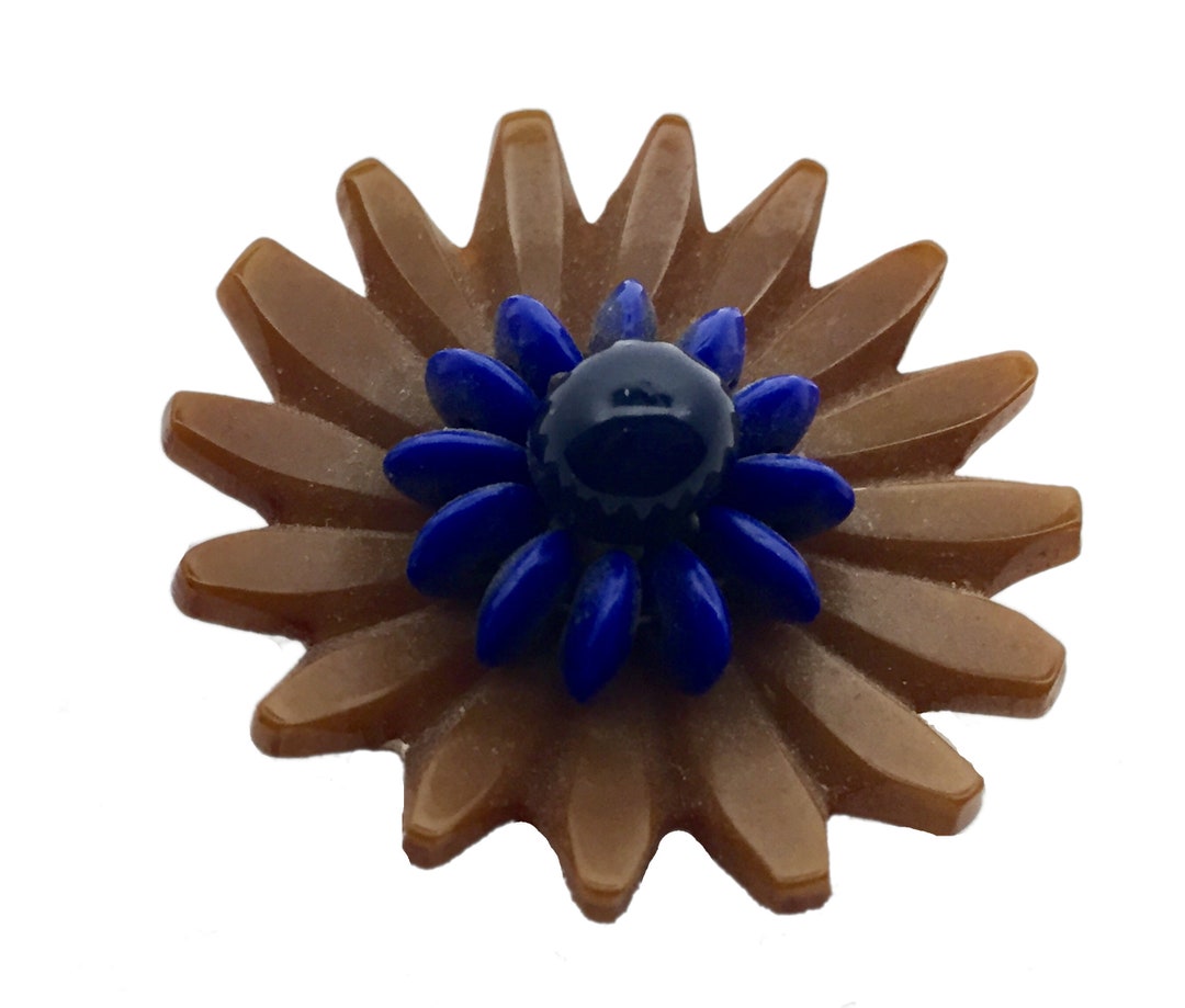 Bakelite Flower Clip - Etsy