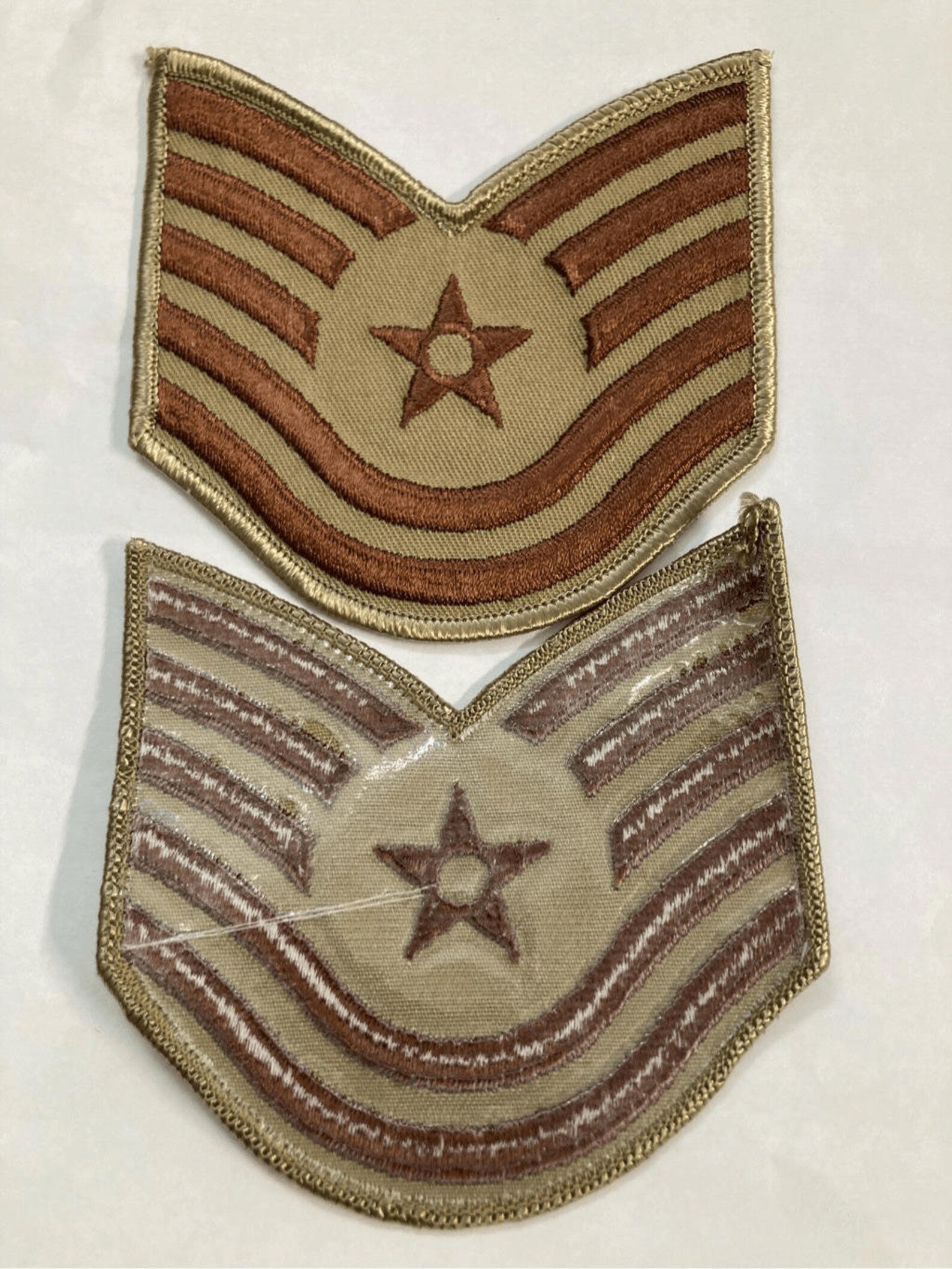 2 New US Military Air Force USAF Tech Technical Sergeant Desert Patches ...