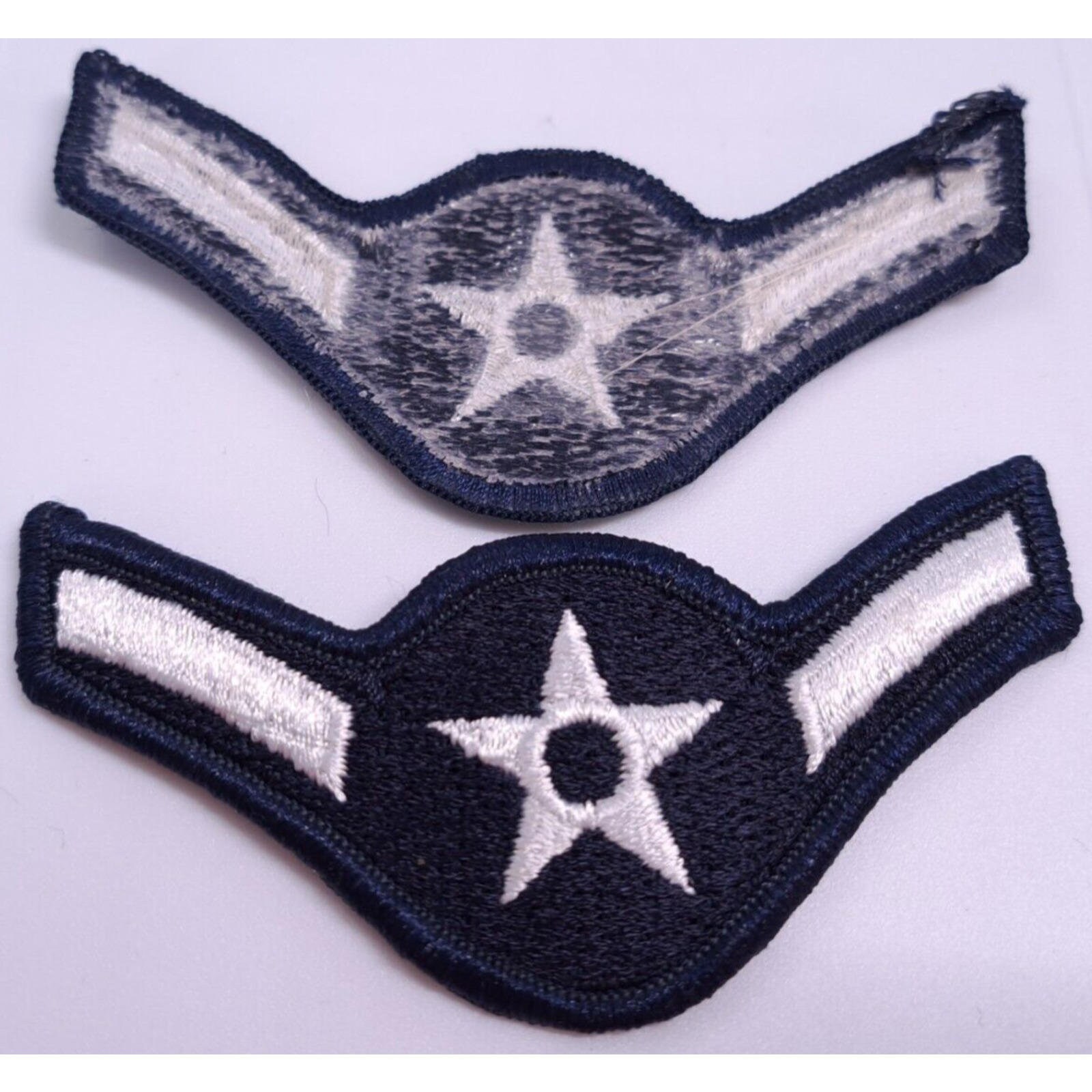 1 US Air Force USAF Airman Patch Rank Enlisted Insignia Star Chevron ...