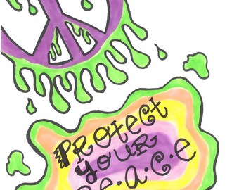 Protect Your Peace Sign Wall Art - Etsy