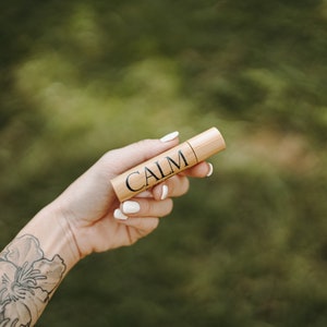 Calm Essential Oil Bamboo Roller | Relaxing Gift for Her, Gift for New ...