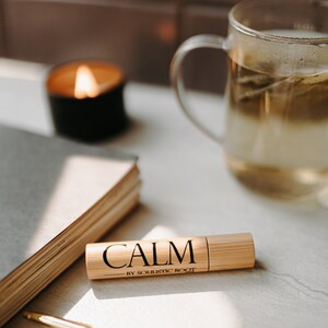 Calm Essential Oil Bamboo Roller | Relaxing Gift for Her, Gift for New ...