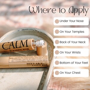 Calm Essential Oil Bamboo Roller | Relaxing Gift for Her, Gift for New ...