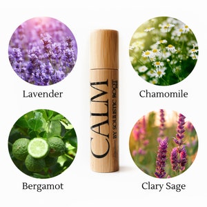 Calm Essential Oil Bamboo Roller | Relaxing Gift for Her, Gift for New ...