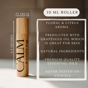Calm Essential Oil Bamboo Roller | Relaxing Gift for Her, Gift for New ...