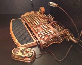 Steampunk keyboard | Etsy
