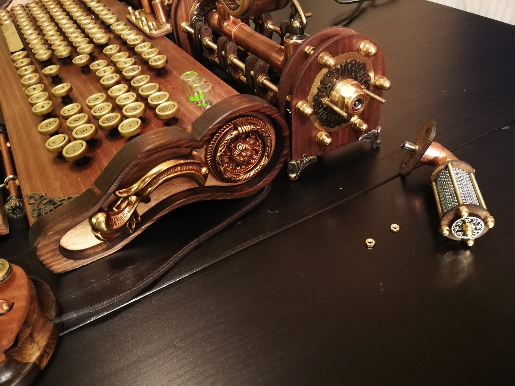 Set of steampunk neo-victorian antique look keyboard | Etsy