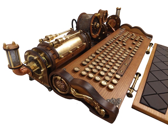 Set of Steampunk neo-victorian Antique Look Keyboard With - Etsy