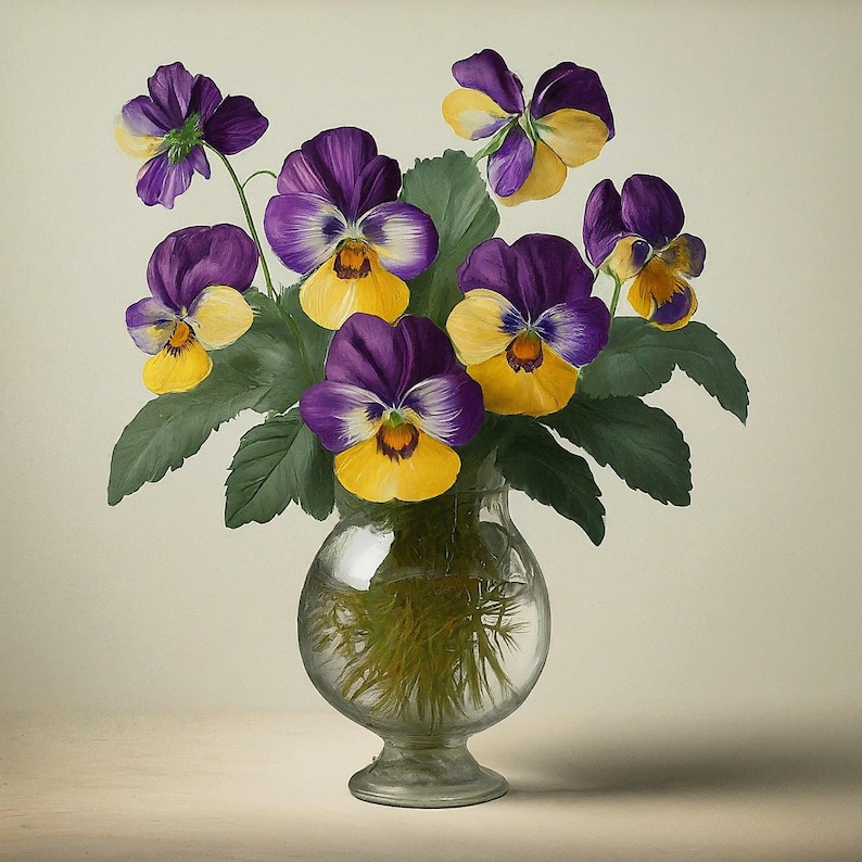 Flowers Beautiful Viola Vase Clip Art PNG, Viola Vase Digital Clip Art ...