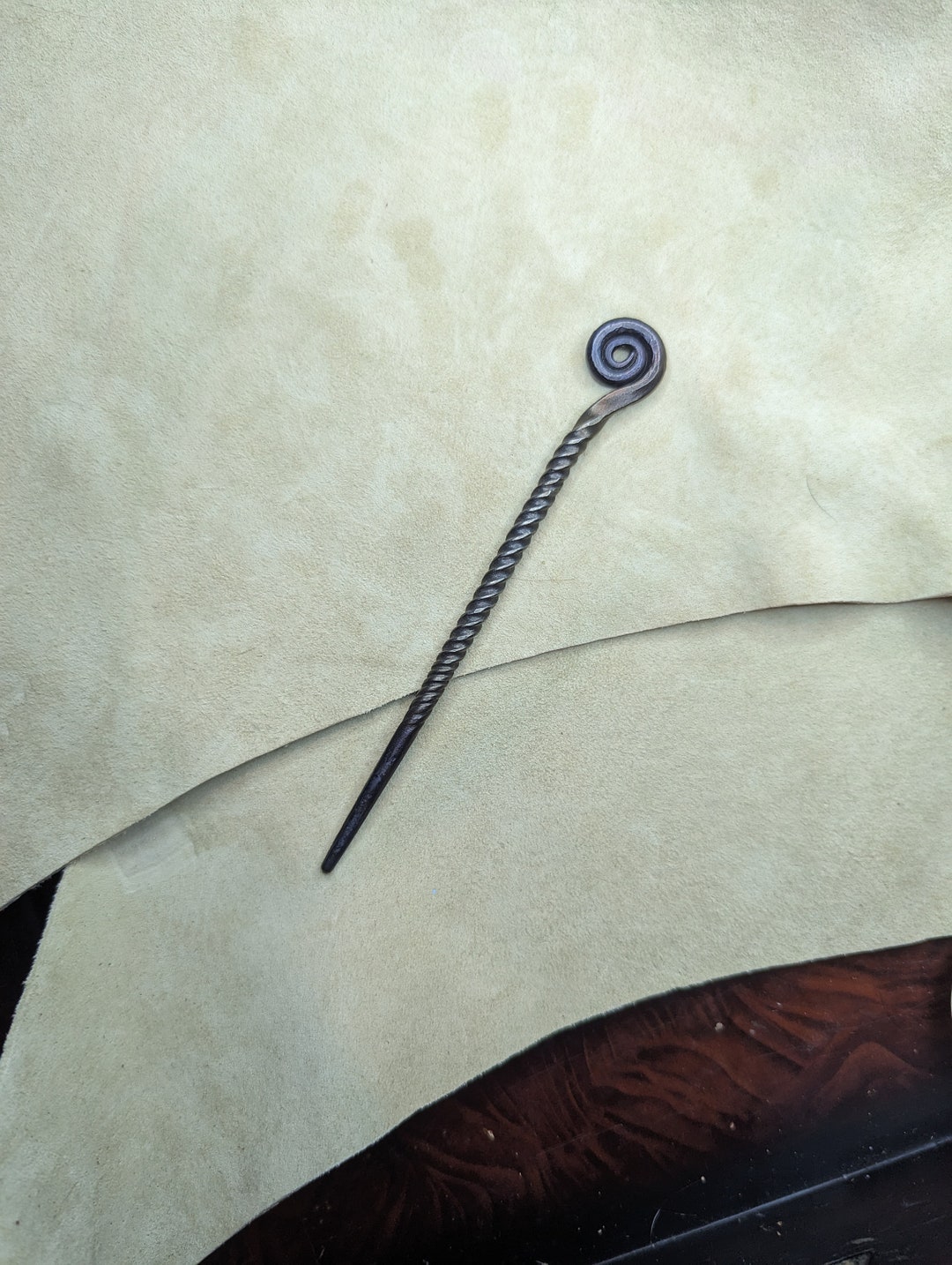 Hand Forged Twisted Hair Pin Hand Made by Blacksmith - Etsy