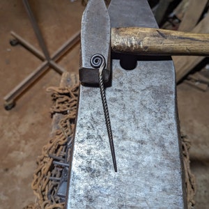 Hand Forged Twisted Hair Pin Hand Made by Blacksmith - Etsy