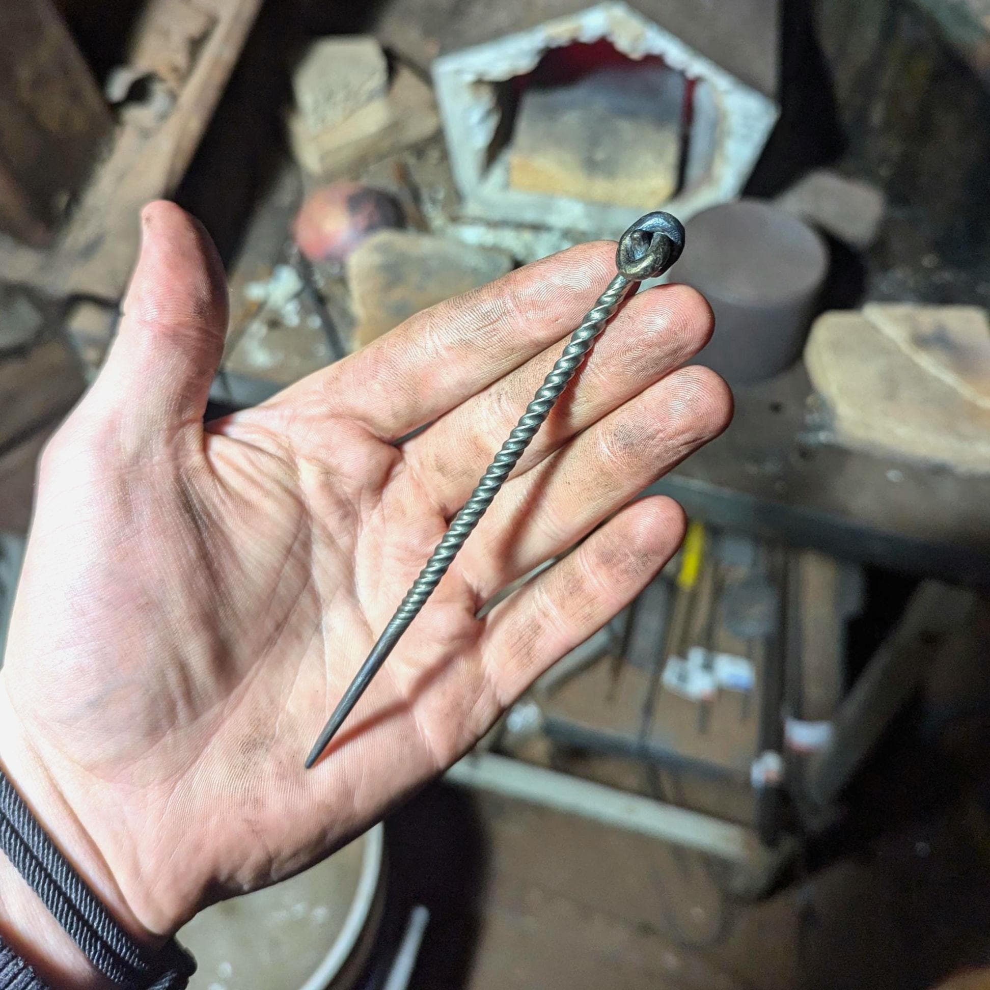 Hand Forged Knot Hair Pin Hand Made by Blacksmith Knotted Hair Stick - Etsy