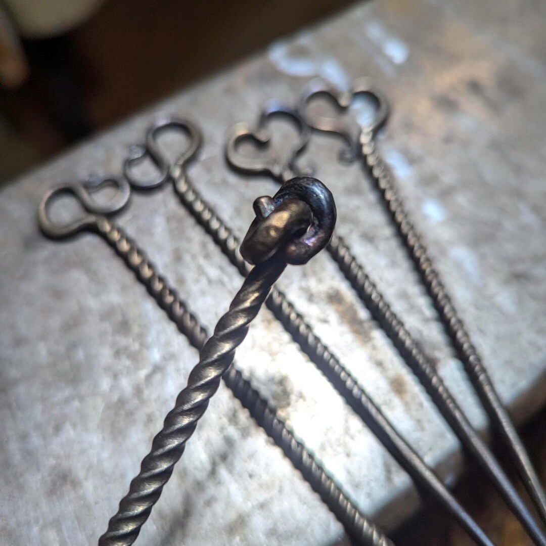 Hand Forged Knot Hair Pin Hand Made by Blacksmith Knotted Hair Stick - Etsy