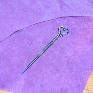 Hand Forged Heart Hair Pin Hand Made by Blacksmith. - Etsy