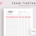 Exam Timetable, Printable Planner, Exam Schedule, Exam Planner, School ...