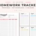 Homework Tracker Printable Planner Assignment Tracker | Etsy