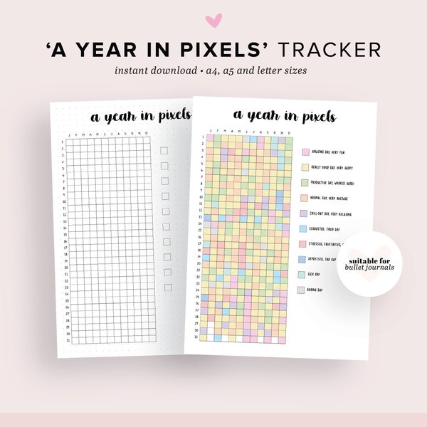 A Year in Pixels - Etsy