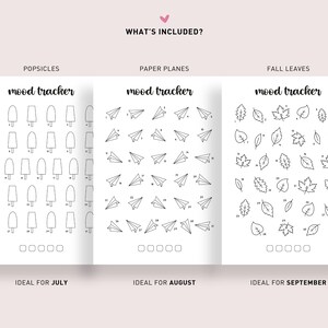 Mood Tracker Printable Bundle, Mood Journal, Mood Chart, Bullet Journal ...