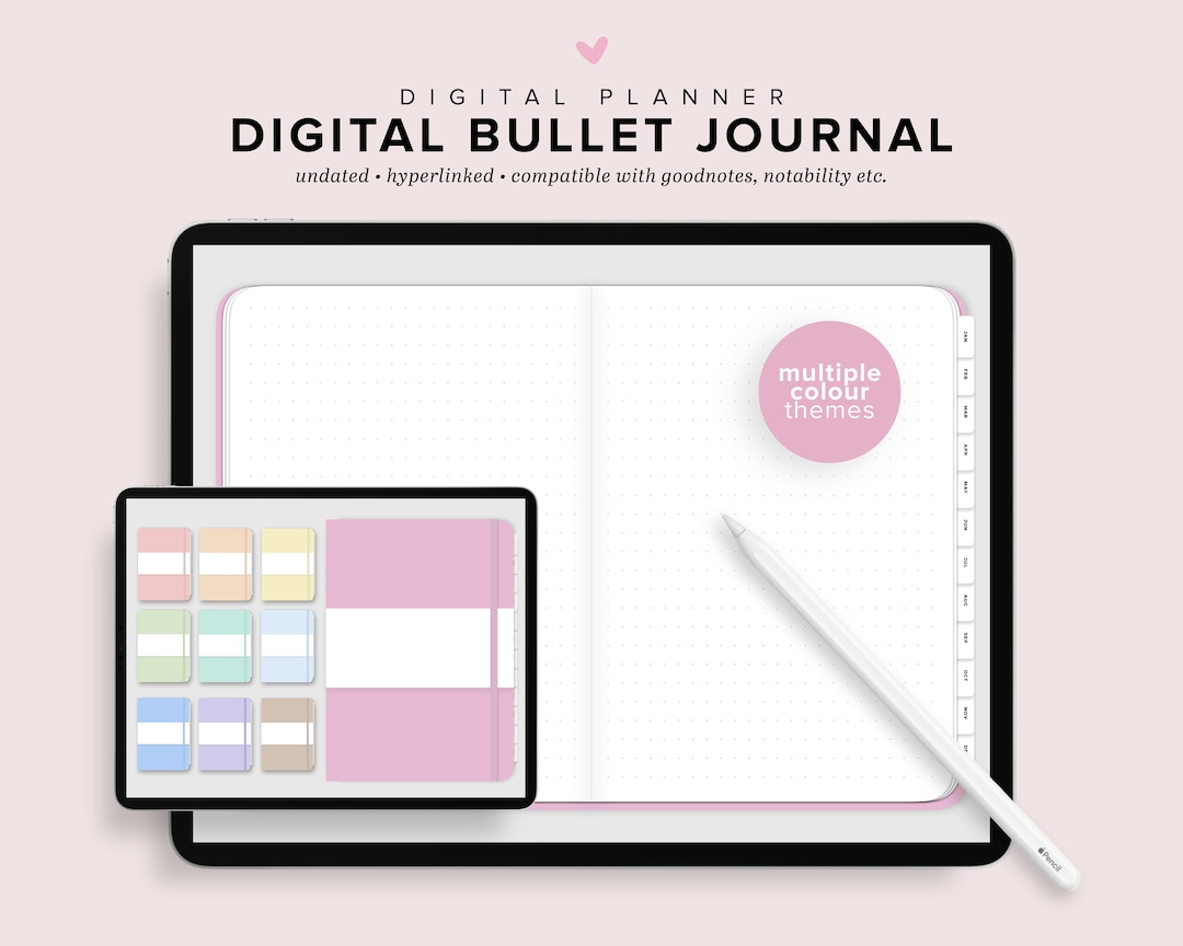 DIGITAL Bullet Planner, Dotted Journal, Empty Journal, iPad Bullet ...