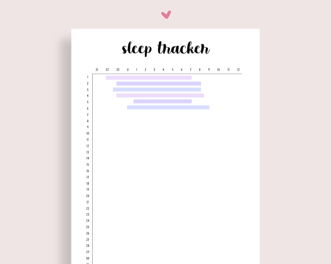 Sleep Tracker Printable, Sleep Log, Sleep Journal, Bullet Planner ...
