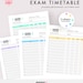 Exam Timetable, Printable Planner, Exam Schedule, Exam Planner, School ...