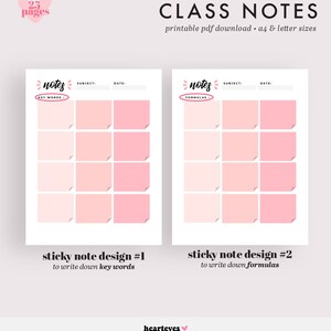 Class Notes, Printable Note Pages, Lined Paper, Graph Paper, School ...