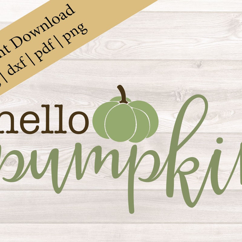 Hello Fall Pumpkin Svg - Etsy