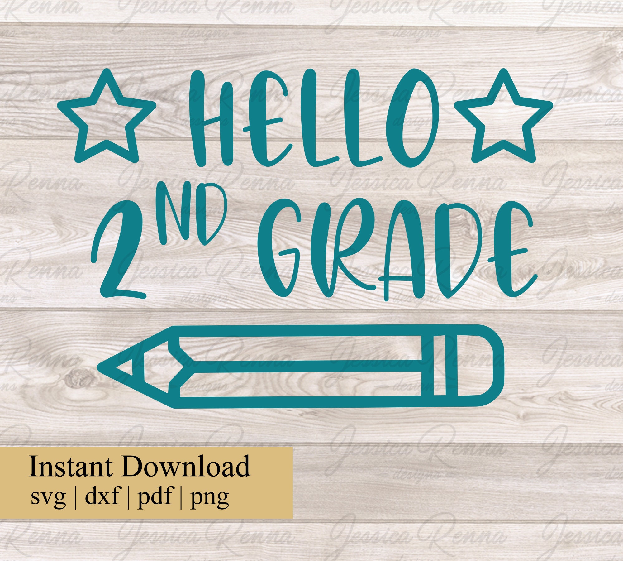 Hola segundo grado SVG segundo grado SVG archivo de corte de - Etsy España