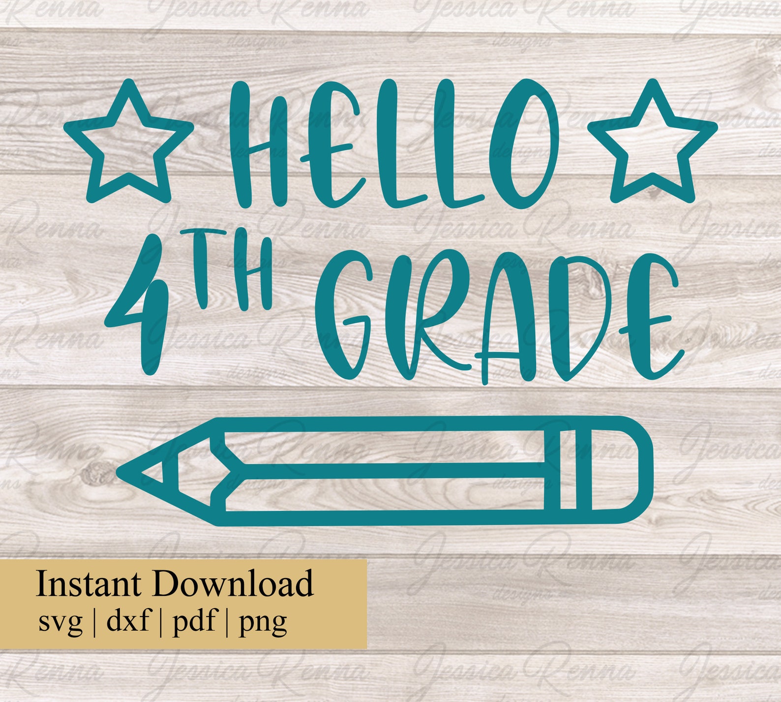 Hello Fourth Grade SVG Fourth Grade SVG Back to School Cut - Etsy New ...