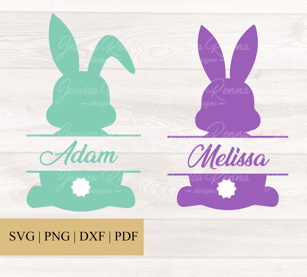 Bunny Name Frame SVG, Easter SVG, Bunny SVG, Digital Download, Cut File ...